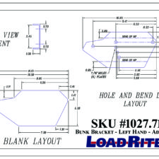 BUNK BRACKET - LEFT HAND - ADJUSTABLE | Load Rite Trailers