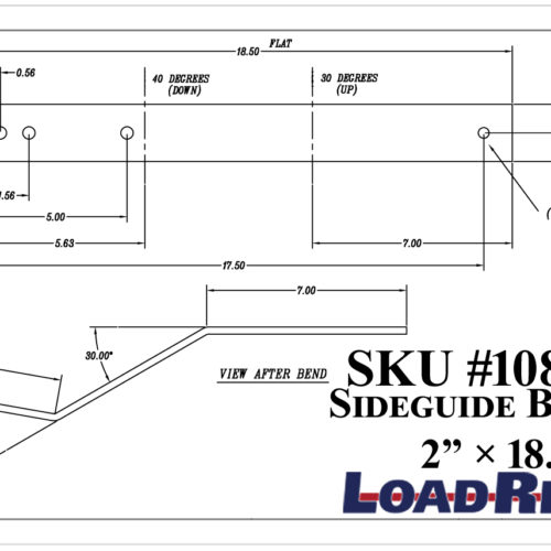 SIDE GUIDE BRACKET - 2×18.5" | Load Rite Trailers