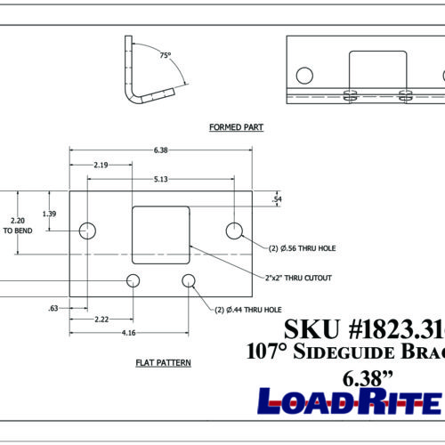 107° SIDEGUIDE BRACKET - 6.38" | Load Rite Trailers