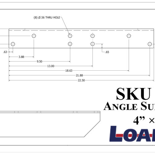 ANGLE SUPPORT WELDMENT - 4×3×22.50" | Load Rite Trailers