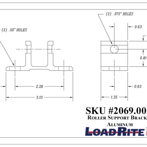 ROLLER SUPPORT BRACKET - ALUMINUM | Load Rite Trailers