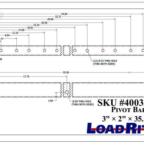 PIVOT BAR - 3×2×35.5" | Load Rite Trailers