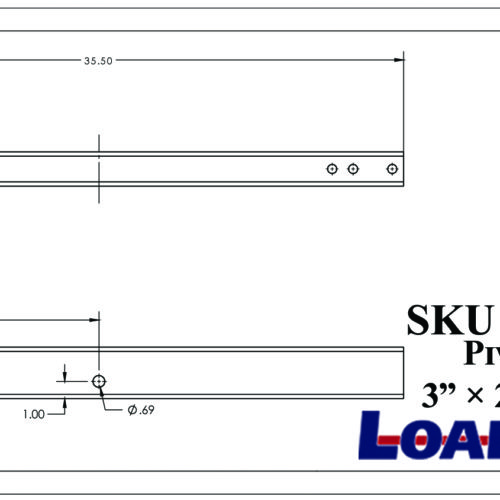 PIVOT BAR - 3×2×35.5" | Load Rite Trailers