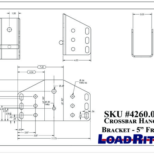 CROSSBAR HANGER BRACKET - 5" FRAME | Load Rite Trailers