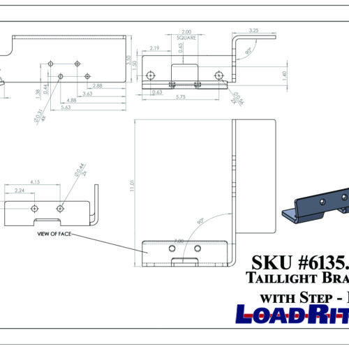 TAILLIGHT BRACKET WITH STEP - LEFT HAND | Load Rite Trailers