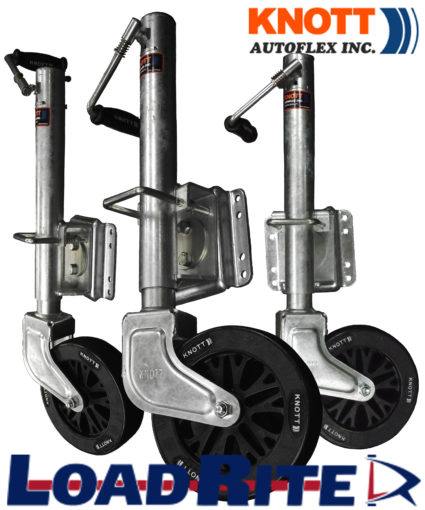 TONGUE JACK - 1200LB WITH 8" SWIVEL WHEEL - KNOTTⒸ | Load Rite Trailers
