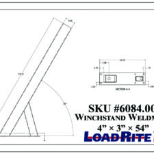 WINCHSTAND WELDMENT - 4×3×54" | Load Rite Trailers