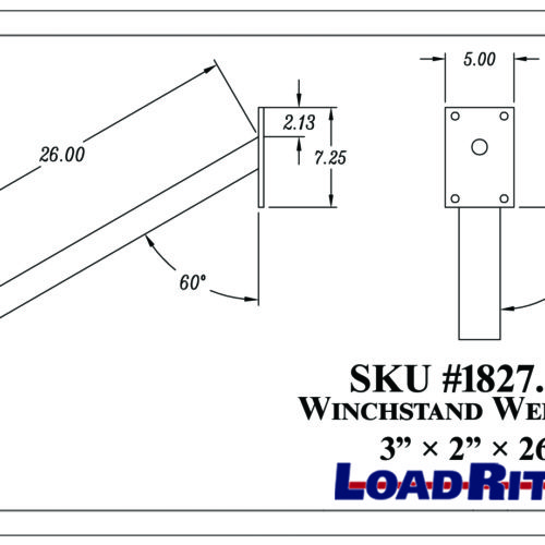 WINCHSTAND WELDMENT - 3×2×26" | Load Rite Trailers