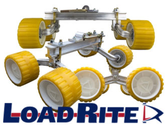ALUMINUM I-BEAM ROLLER ASSEMBLY - YELLOW TPR | Load Rite Trailers
