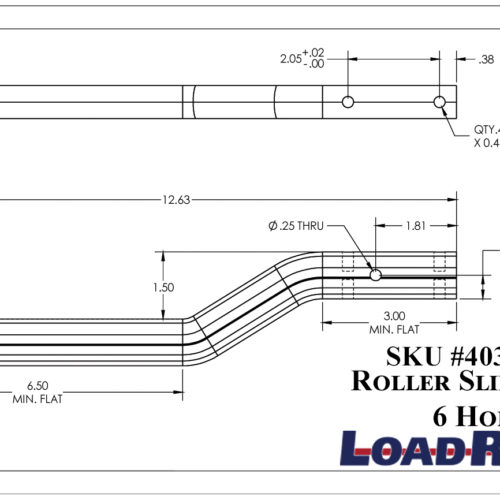 ROLLER SLIDER BAR - 6 HOLE | Load Rite Trailers
